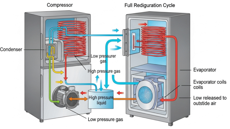 How does a refrigerator use thermodynamics - Physics Mastered